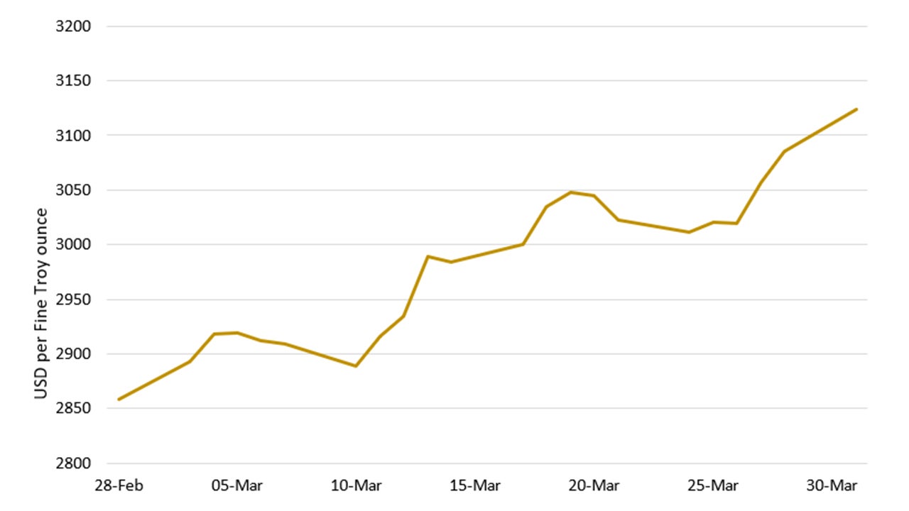 Monthly gold update - March 2025 - AP Institutional | Invesco